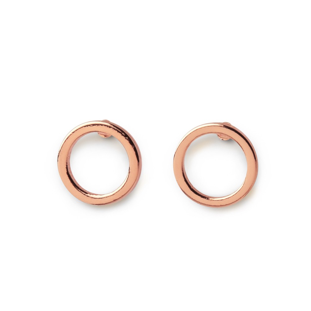 Kyklos earrings rose gold plated POUPADOU