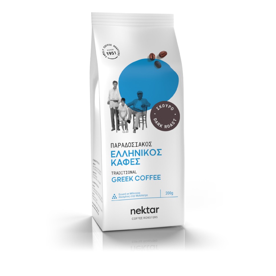 Double Roast Greek Coffee 200g – Intense Flavor & Dark Roast NEKTAR